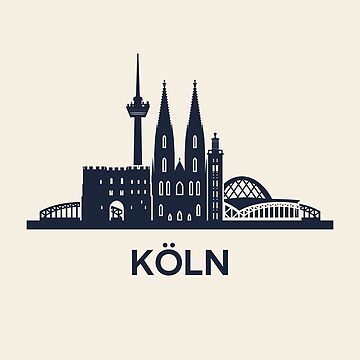 "Cologne Skyline Emblem" Sticker for Sale by yulia-rb | Redbubble