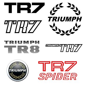 "Triumph TR7 Logo Sticker Set" Sticker for Sale by CellularSong | Redbubble