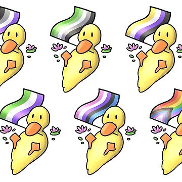 "Pride ducks set 2 (order medium)" Sticker for Sale by Art Ducky ...