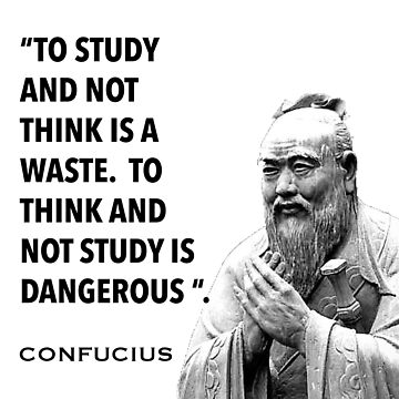 "Confucius quote- to study without thinking.." Sticker for Sale by ...