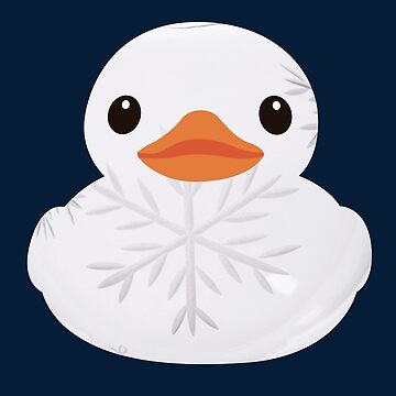 "Christmas Bauble Rubber Duck - White Snowflake" Sticker for Sale by ...