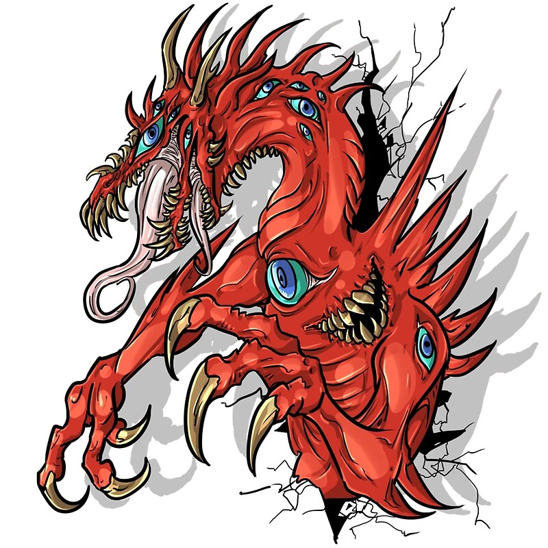 "Wicked Dragon Demon" by RoomsInTheWalls | Redbubble