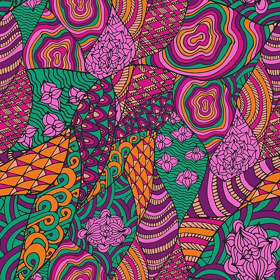 60s Hippie Psychedelic Pattern Posters By Argunika Redbubble
