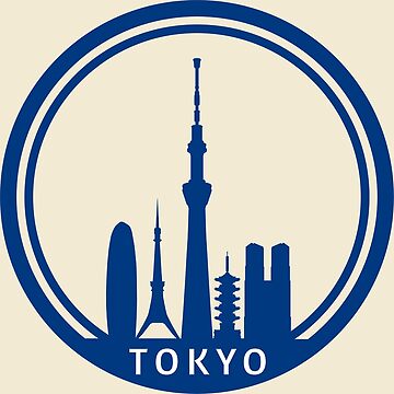 "Tokyo, Japan - City Skyline Logo " Sticker for Sale by JonesyDave ...