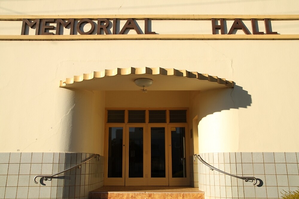 "Art Deco Memorial Hall, Lockhart" by Jane McDougall | Redbubble