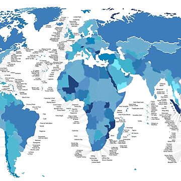 "Surf Map - Blue Ocean" Poster by Roiano | Redbubble