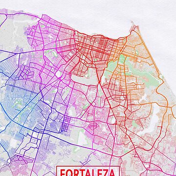 "Fortaleza City Map of Ceara, Brazil - Colorful" Poster for Sale by ...