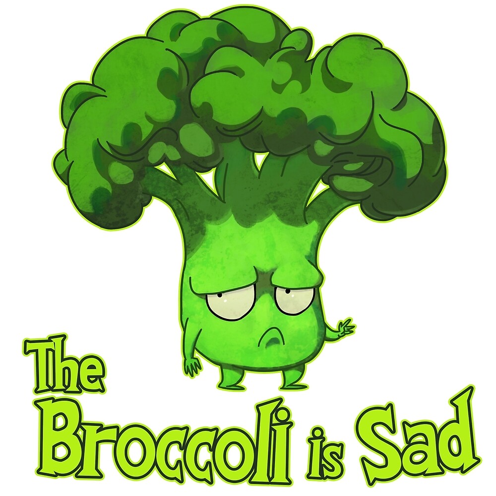 "Sad Broccoli" by ketsuo | Redbubble