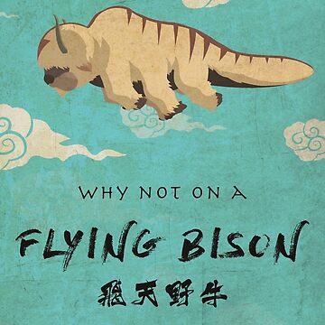 "Vintage Flying Bison Travel Poster" Photographic Print for Sale by ...