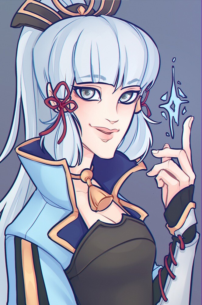 "Kamisato Ayaka - Genshin Impact" by Shishiga | Redbubble