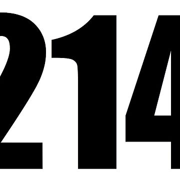 "214" Sticker for Sale by maocreilly | Redbubble