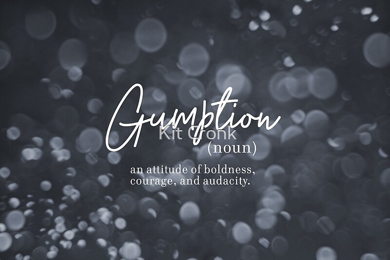 "Gumption Definition - Word Nerd Design" by Kit Cronk | Redbubble