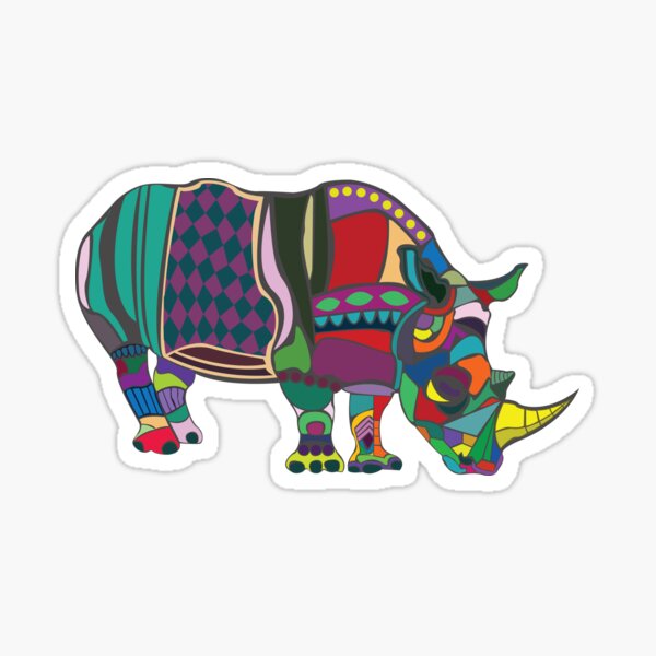 Rhino Stickers | Redbubble