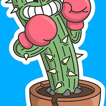 "1930s inspired Rubberhose Cactus" Sticker for Sale by YeschefDesigns ...