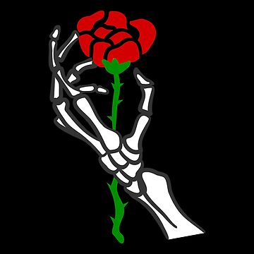 "hipster skeleton holding rose skull valentines " Sticker for Sale by ...