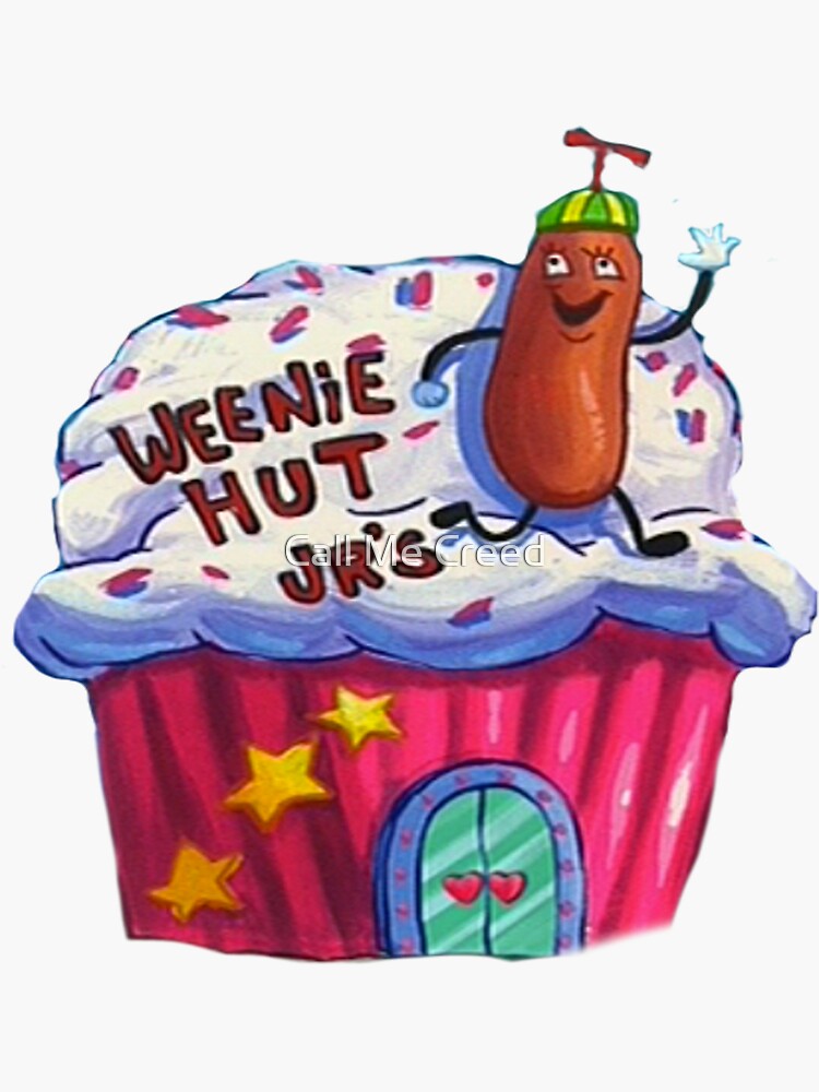 "Weenie Hut, Jr. Spongebob Squarepants" Sticker by amandagolf59 | Redbubble