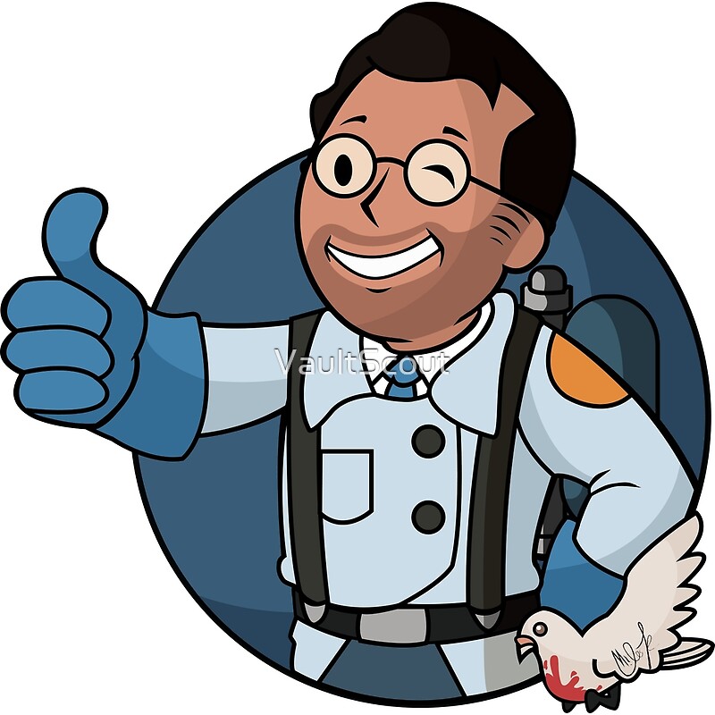 "BLU Medic" by VaultScout | Redbubble
