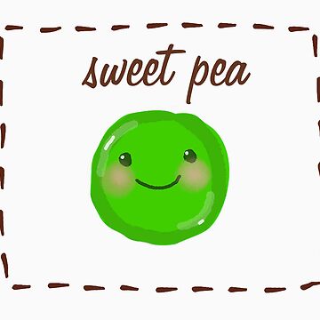"Sweet Pea Baby Nickname Drawing" Sticker for Sale by robwarnedesigns ...