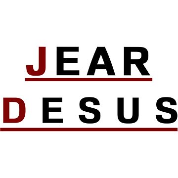 "JEAR DESUS " Sticker for Sale by OrdyBazzar | Redbubble