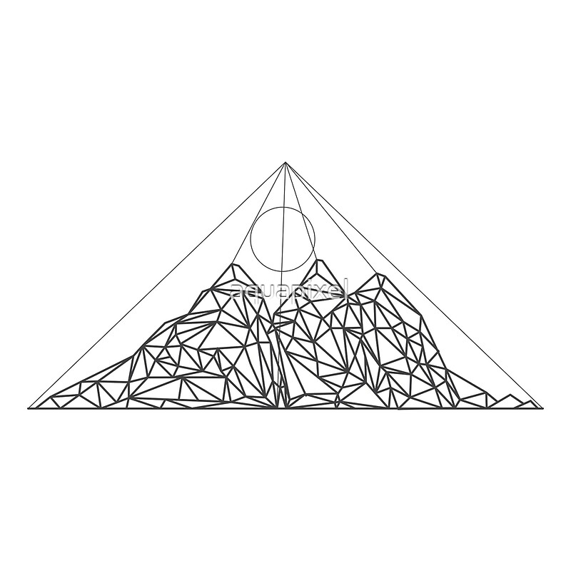 "Mountain shape with low poly design. Mountains filled with triangles ...