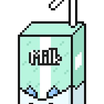 "pixelated milk" Sticker for Sale by ShopMaggieRose | Redbubble