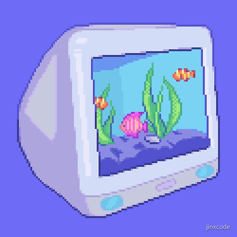 "Y2K aquarium screensaver" by jinxcode | Redbubble