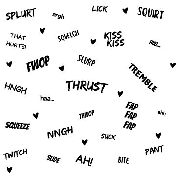 "Yaoi SFX Sound Effects" Sticker for Sale by goldmanc | Redbubble