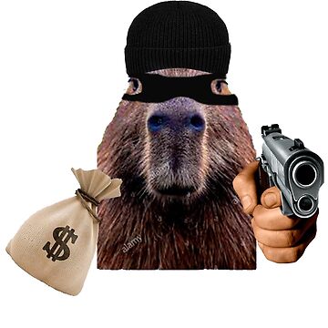 "Capybara Robber" Art Board Print for Sale by Mino Shop | Redbubble
