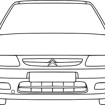 "Citroen Saxo VTS VTR facelift 1996-1999 Black lines" Poster for Sale ...