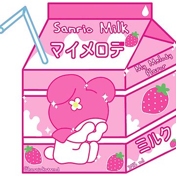 "Kawaii Japanese Strawberry Milk Box" Art Board Print by HarajukuTrend | Redbubble