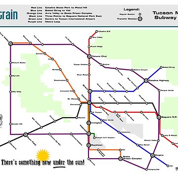 "Sun Train - Tucson Metro Subway Map" Poster for Sale by jcharlesw ...