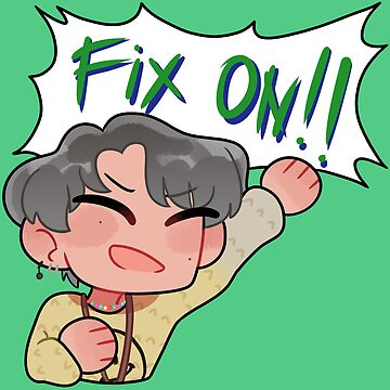 ""Fix on!!" Mingi" Sticker for Sale by natacular | Redbubble