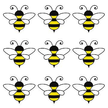 "Bee Print - Seamless - Cute Bee Design" Art Board Print for Sale by ...