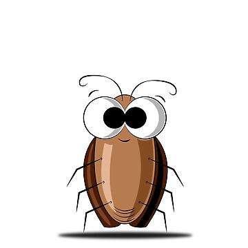"Funny Cute Cockroach Cartoon T-shirt" Sticker for Sale by ...