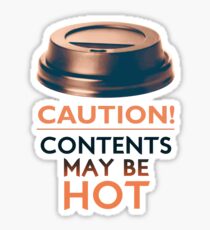 Caution Hot Stickers | Redbubble