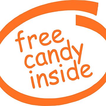 "Free Candy Inside" Sticker for Sale by bookerlof | Redbubble
