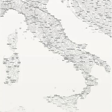 "Italy Map Poster" Poster for Sale by Xcorn | Redbubble