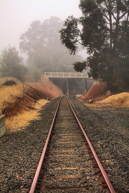 "Railway Line, Bridgetown, Western Australia" by Elaine Teague | Redbubble