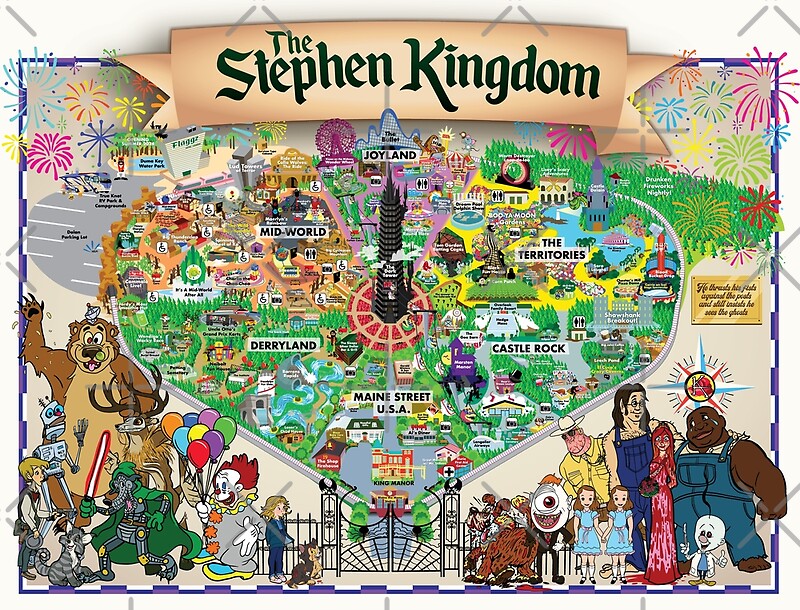 "The Stephen Kingdom Map" by Tyler Jacobs | Redbubble