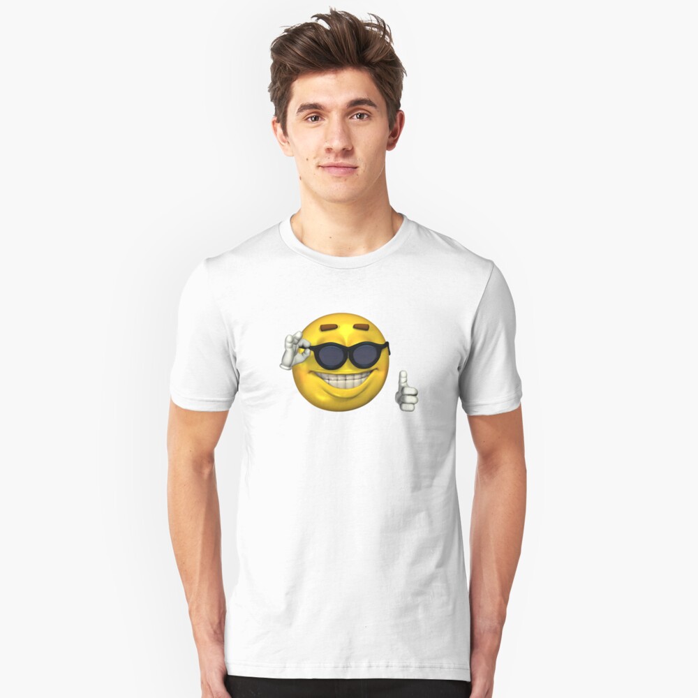 "Ironic Meme Smiley Face With Sunglasses" Unisex T-Shirt by kixlepixel ...