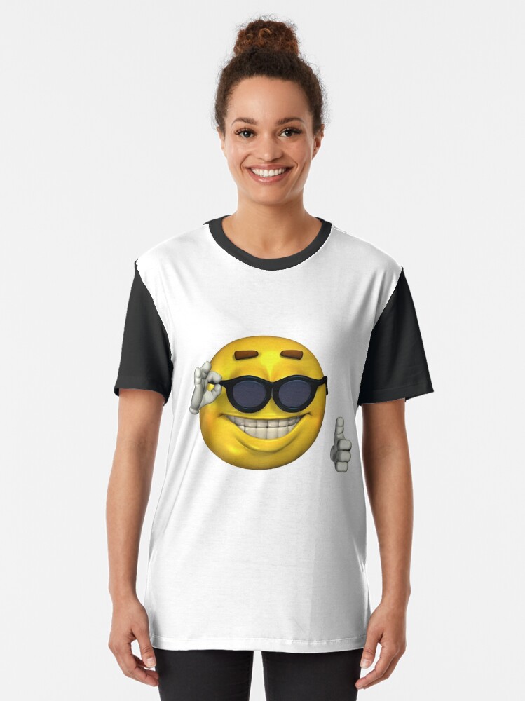 "Ironic Meme Smiley Face With Sunglasses" T-shirt by kixlepixel | Redbubble