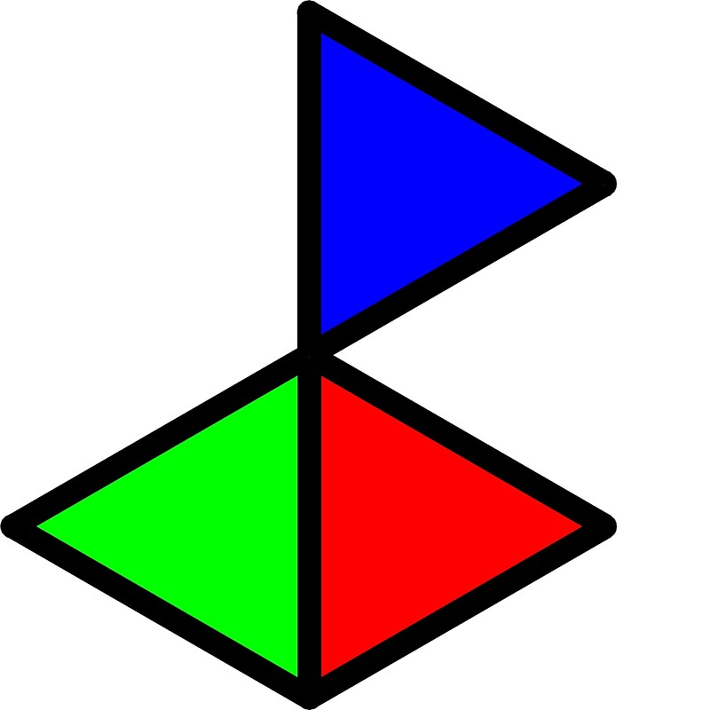 "RGB Triangles" by OriginalPoster | Redbubble