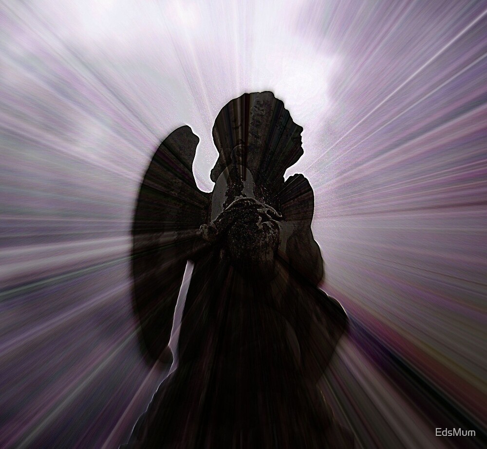 "Silhouette - Angel, Deep in Prayer " by EdsMum | Redbubble