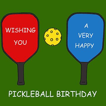"Happy Pickleball Birthday" Art Board Print for Sale by KateTaylor ...