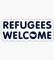 Refugees Welcome: Stickers | Redbubble