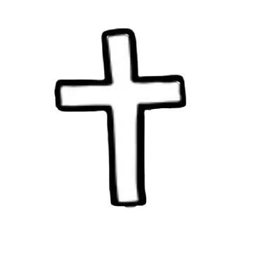 "Tiny Cross Drawing" Sticker for Sale by OntarioMan | Redbubble