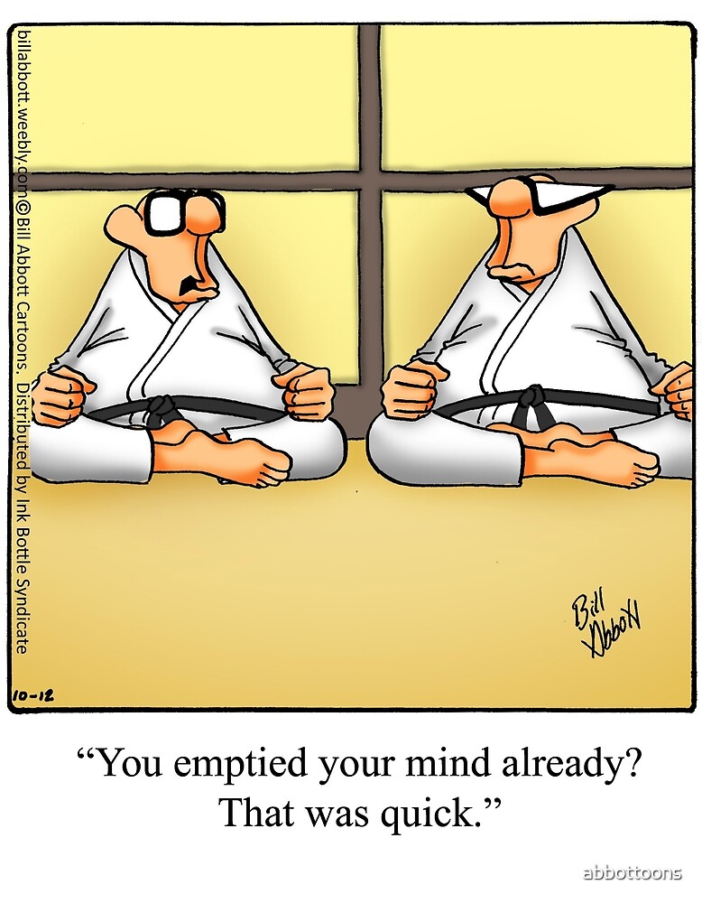 "Funny "Spectickles" Meditation Cartoon" by abbottoons | Redbubble