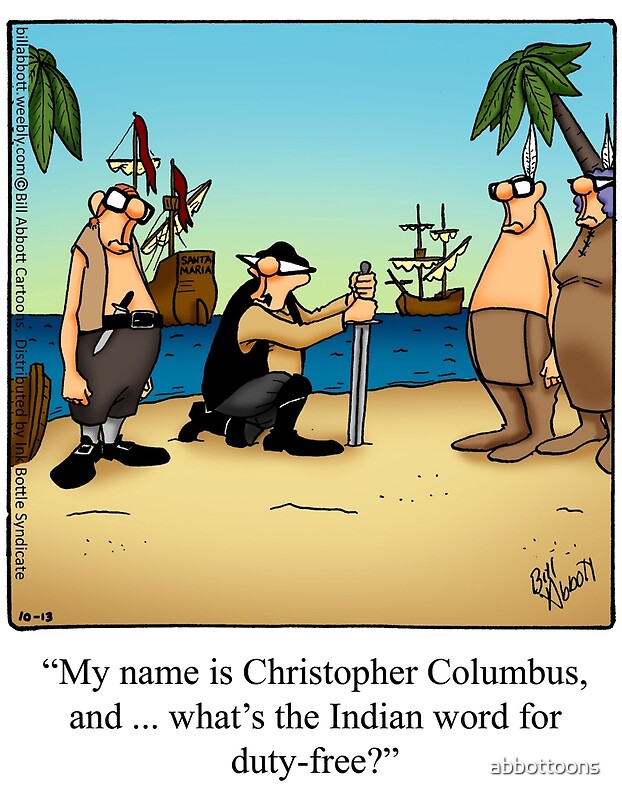 "Funny "Spectickles" Columbus Cartoon" by abbottoons | Redbubble