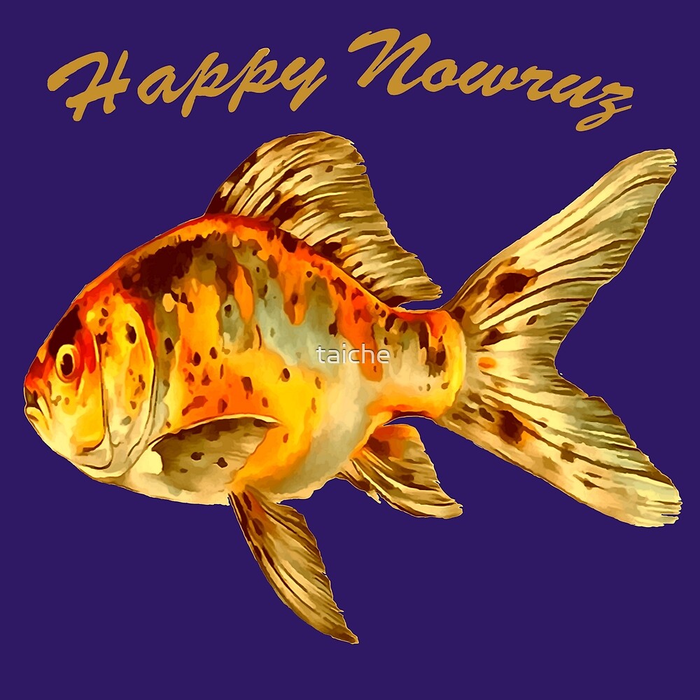 "Elegant Happy Nowruz Goldfish Persian New Year" by taiche | Redbubble