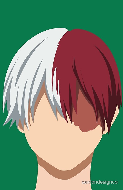 "Shouto Todoroki Minimalist Portrait" by saxtondesignco | Redbubble